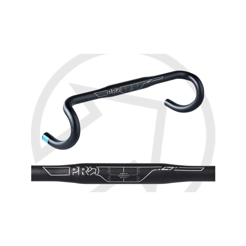 Pro Road Bar - LT Compact Ergo Black 42CM 31.8MM DROP:125 REACH:70 ...
